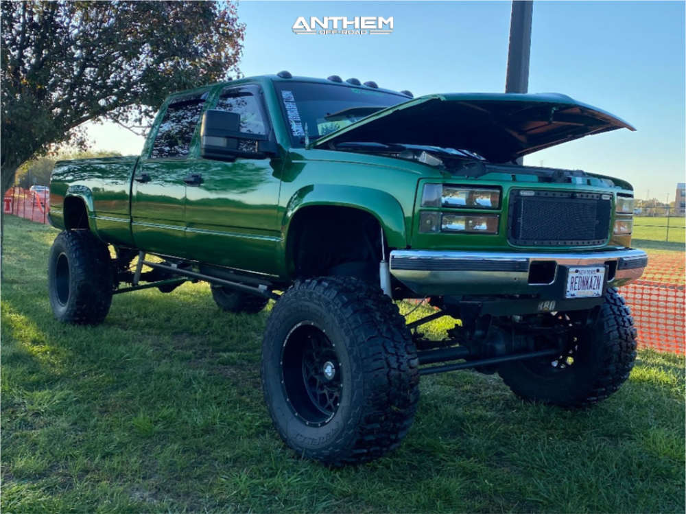 1997 GMC K3500 Wheel Offset Super Aggressive 3"-5" Suspension Lift 12 ...