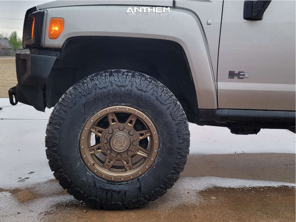 2006 Hummer H3 Wheel Offset Aggressive > 1" Outside Fender Leveling Kit ...