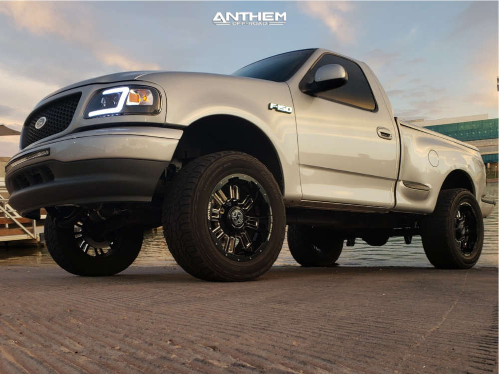 2002 Ford F-150 Wheel Offset Super Aggressive 3"-5" Suspension Lift 4 ...